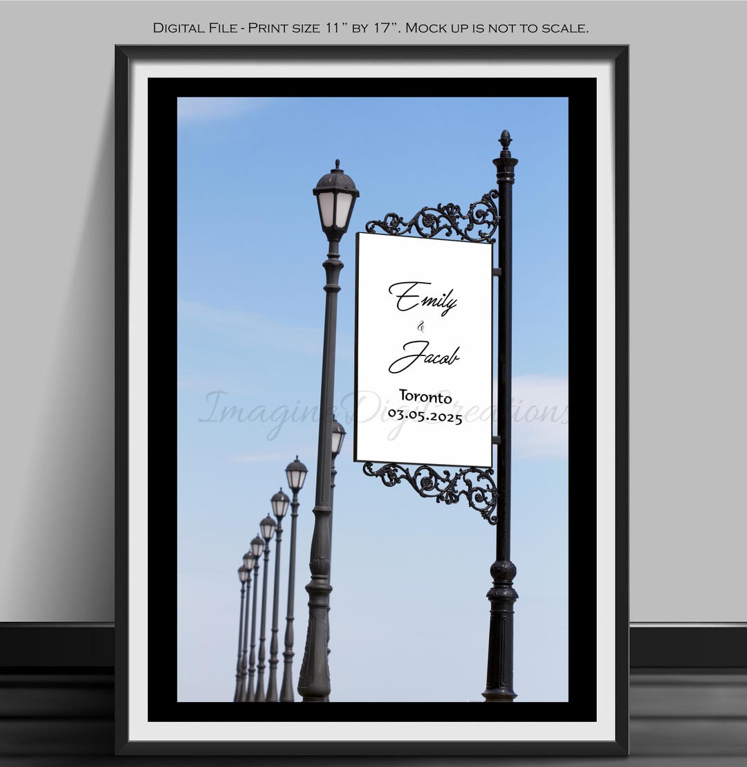 Personalized Wedding Street Sign Print: Engagement Gift (digital ...