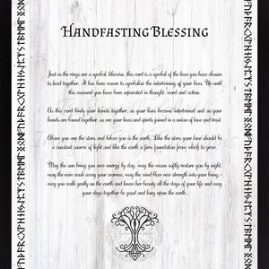 Handfasting Blessing, Handfasting, Old Norse, Wedding Gift, Engagement ...