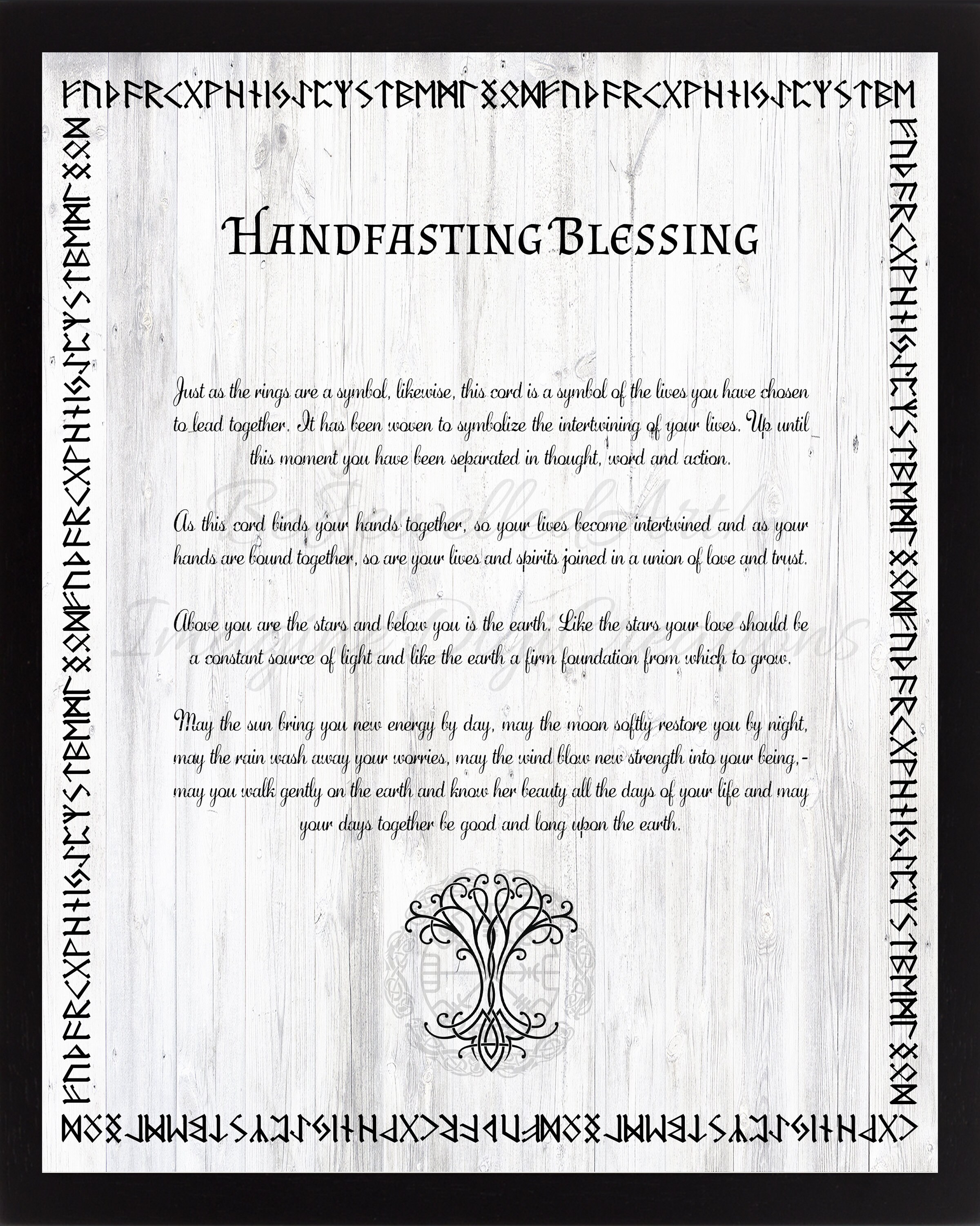 Handfasting Blessing Handfasting Old Norse Wedding Gift - Etsy