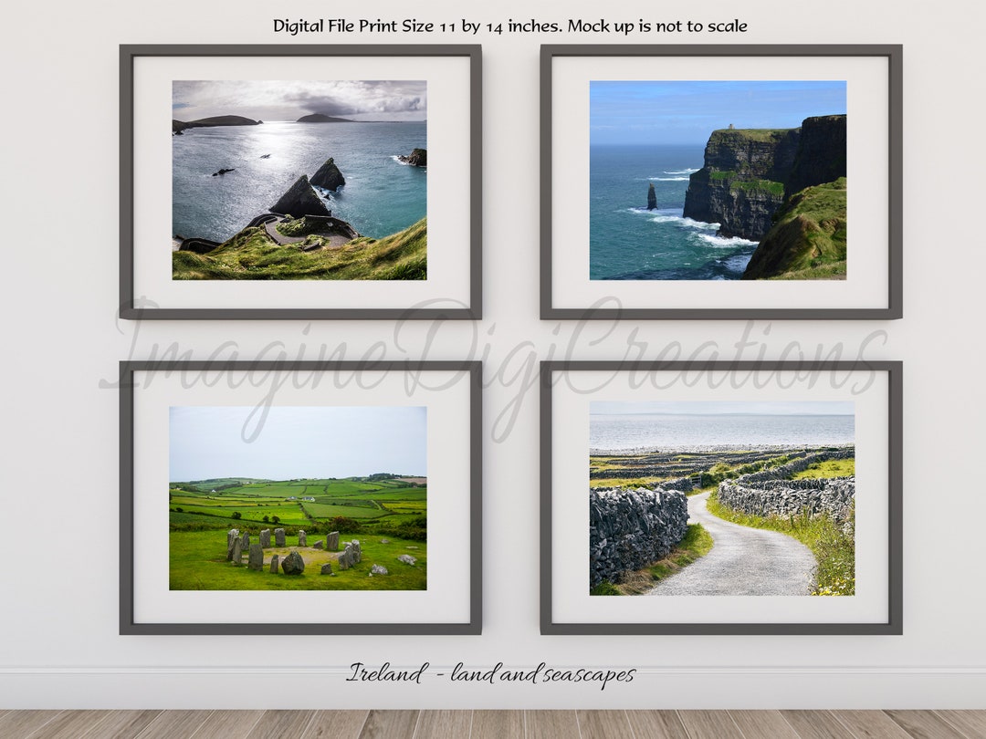 Ireland Landscape Photography Prints, Cliffs of Moher, Stone Fence ...