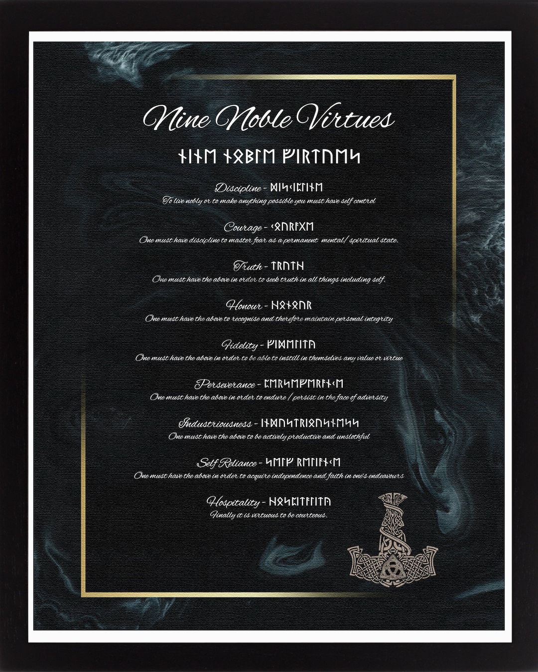 Tree of Life, Nine Noble Virtues, Viking, Love, Heart, Roots,celtic ...