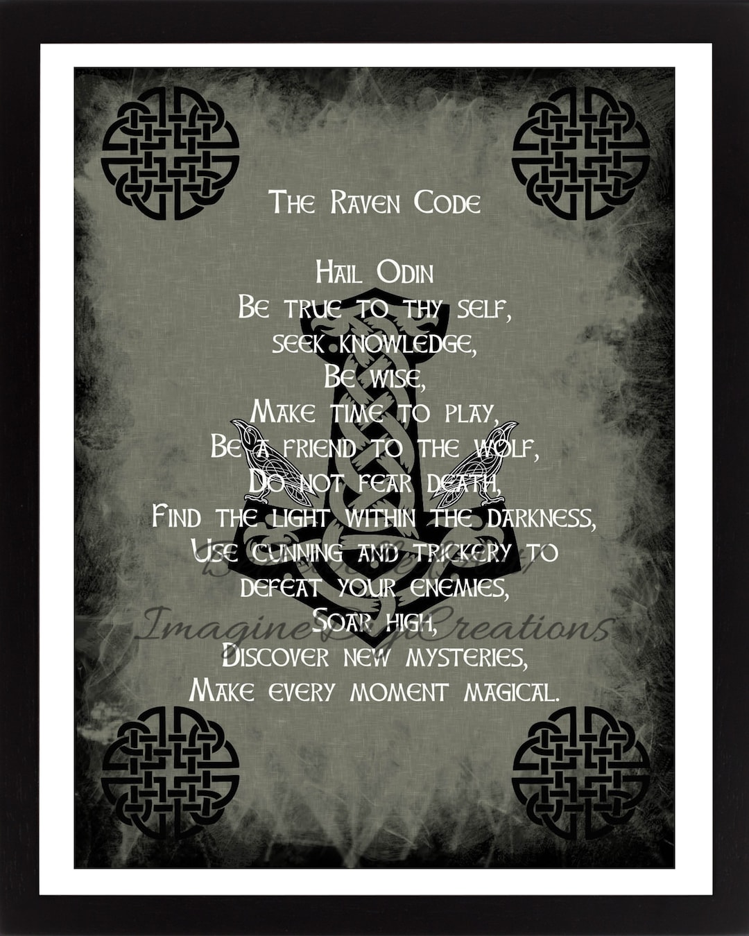 Raven Code Viking Print: Odin Valhalla Art (digital Download) - Etsy