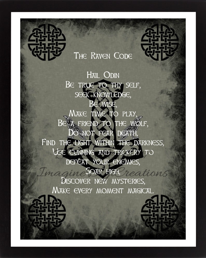 Raven Code Viking Print: Odin Valhalla Art (digital Download) - Etsy