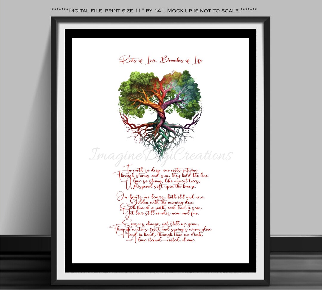 Roots of Love, Branches of Life, Tree of Life, Love Poem, Valentine ...