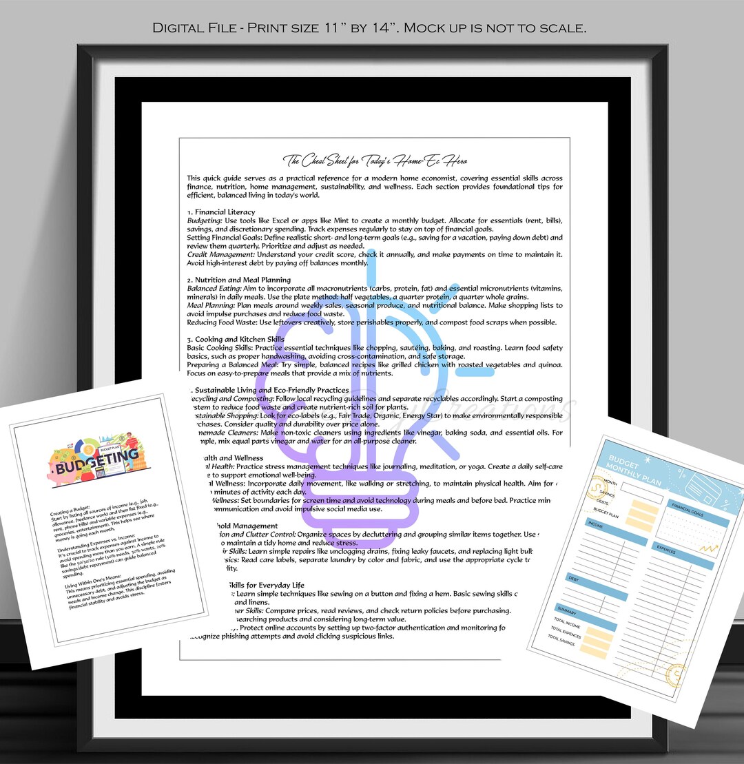 Practical Life Skills, Budgeting Template,life Skills Reference,life ...