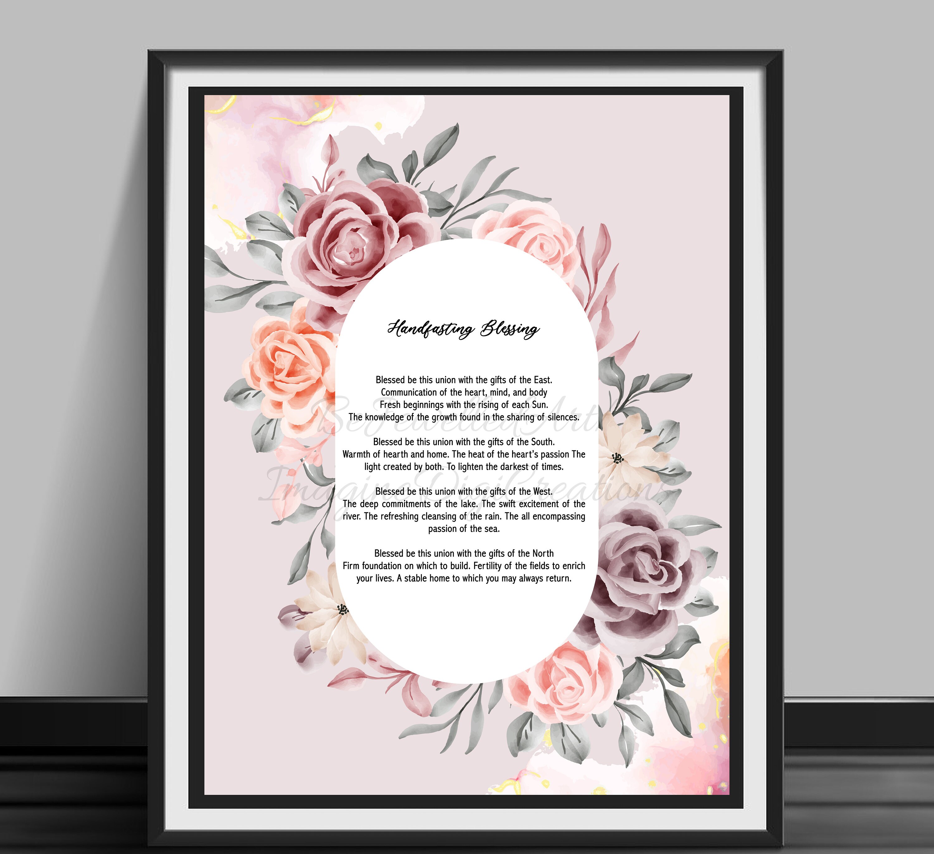 Blessing, Handfasting Blessing, Handfasting, Wedding Gift, Engagement ...