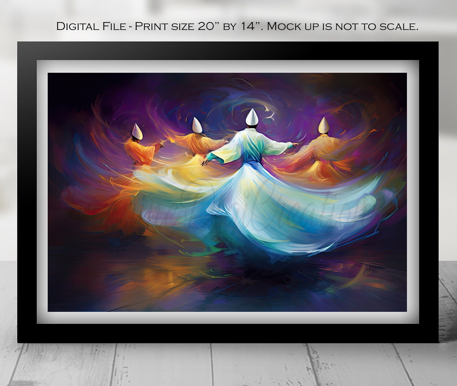 Rumi Quote Art, Sufi Home Decor, Turkish Dervish Wall Art, Whirling ...