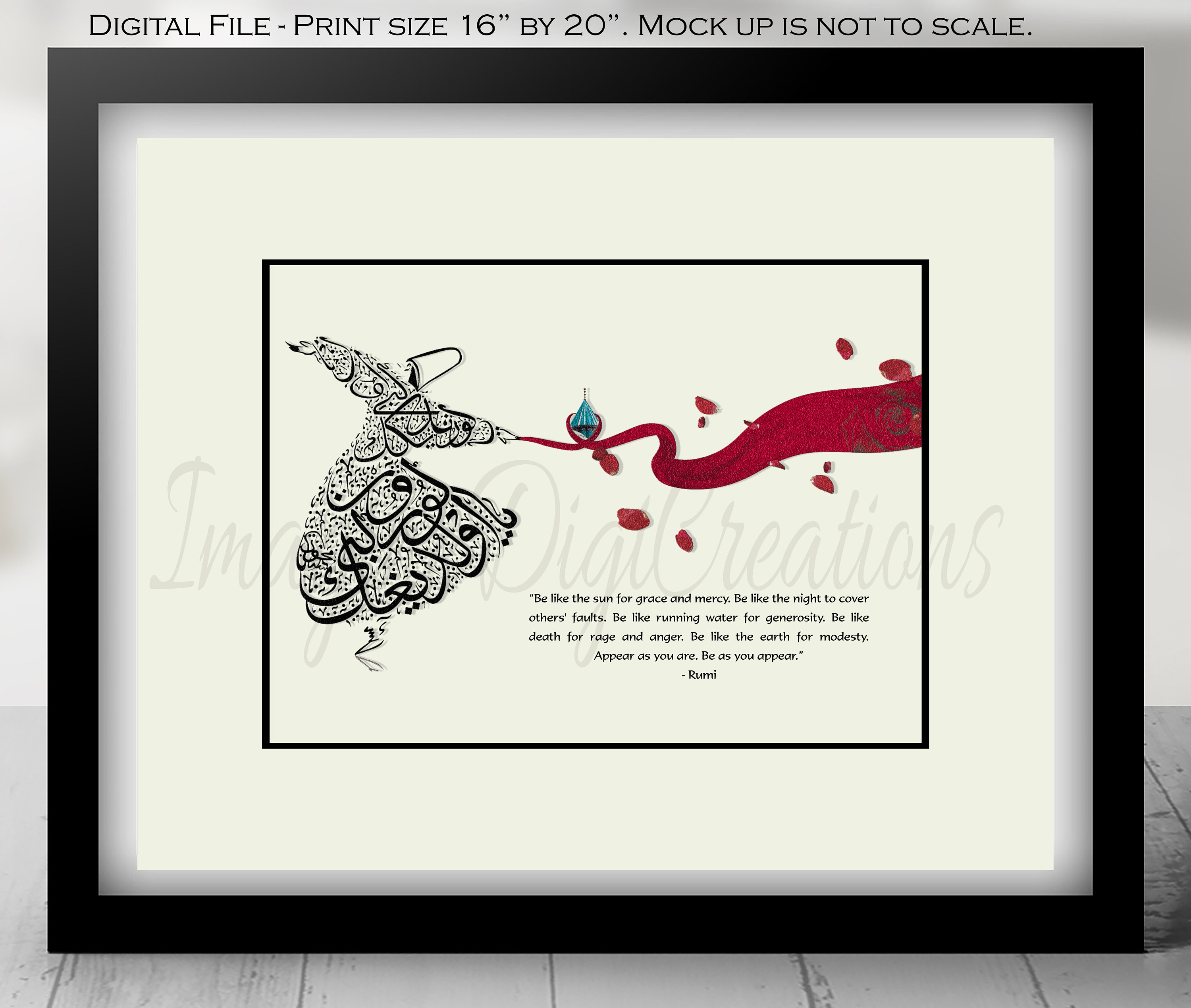 Sufi Sage Quotes Rumi Quote Art, Sufi, Home Decor, Calligraphy Wall