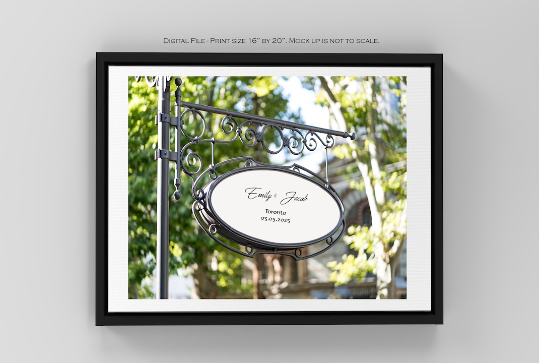 Personalized Wedding Street Sign Print: Engagement Gift (digital ...