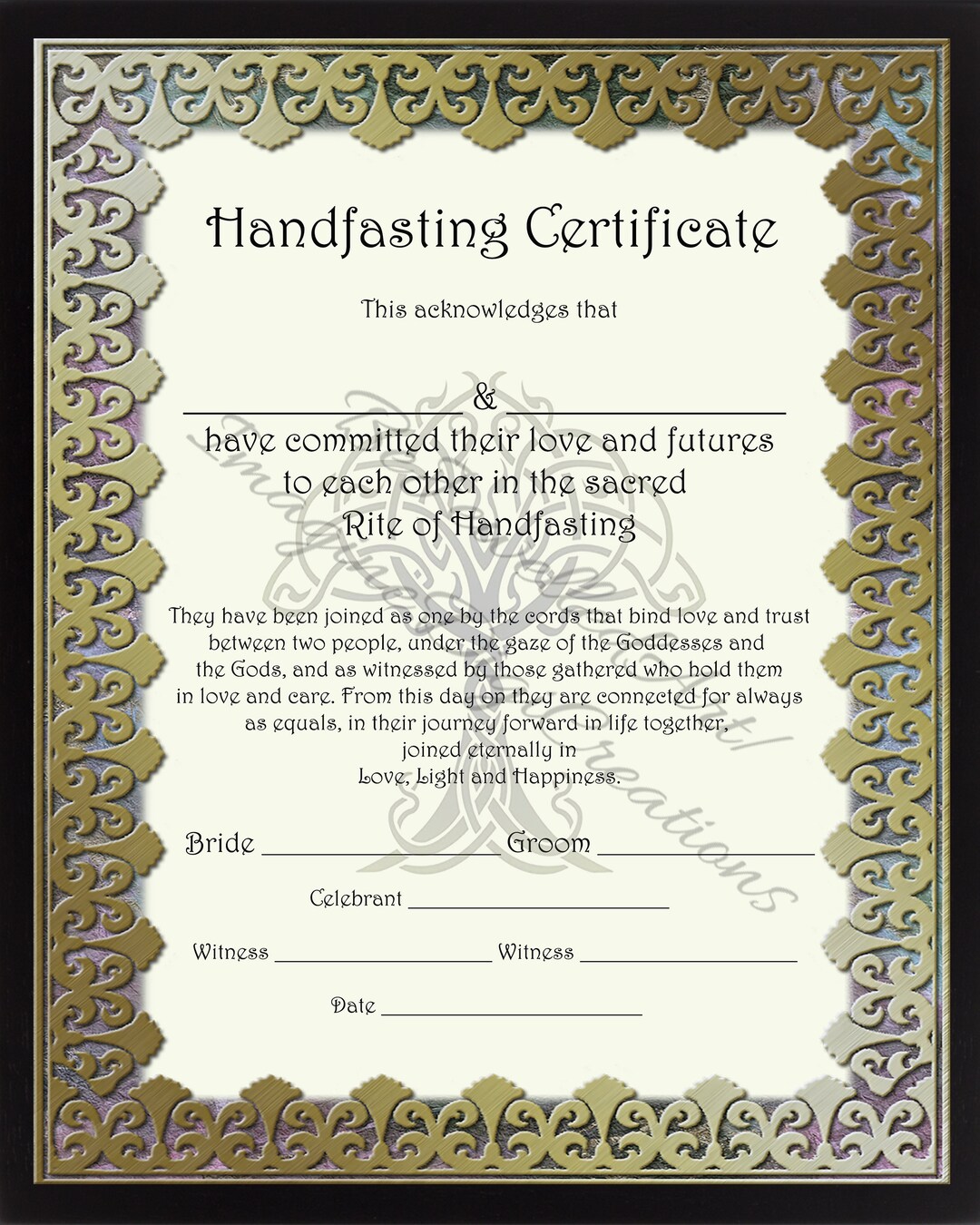 Handfasting Blessing, Handfasting, Old Norse, Wedding Gift, Engagement ...
