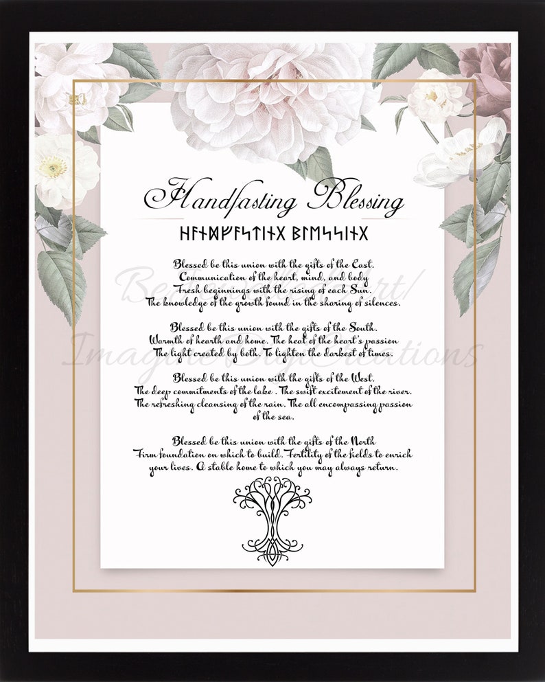 Viking Anniversary Blessing: Runic Dragons Printable (instant Download ...