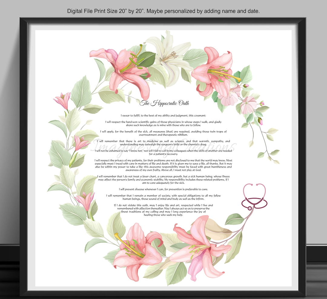 Oath of Hippocrates,hippocratic Oath,medical Code of Ethics,new Doctor ...