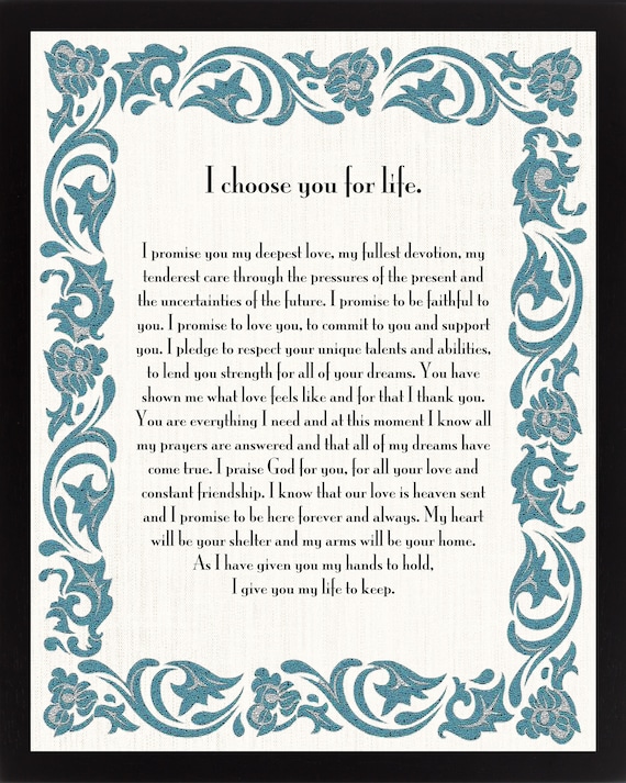 Vow Renewals Handfasting Promise Love Poem Wedding Gift - Etsy Ireland