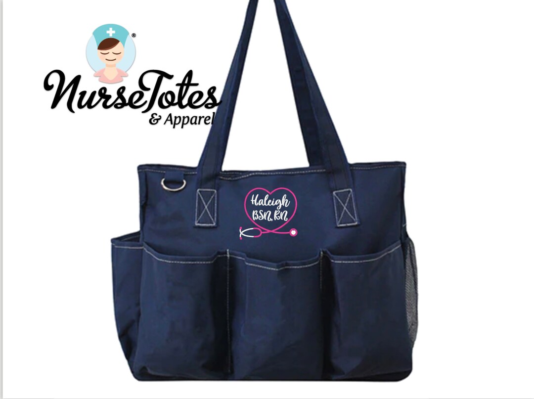 Medical Tote Large Navy Caddy Clinical Tote Large Work - Etsy