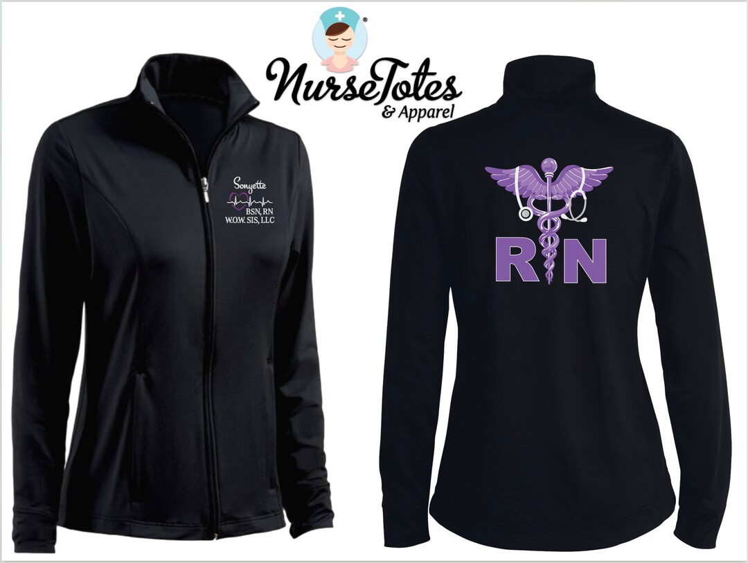 Nurse Fitness Jacket Purple Caduceus Medical Profession Jacket ...