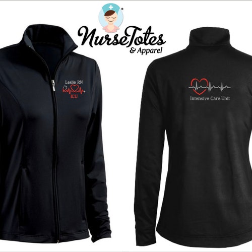 CVICU Nurse Jacket Heart Rhythm Intensive Care Women's - Etsy
