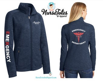 Emergency Nurse Jacket ER Nurse Personalized Nurse Jackets | Etsy