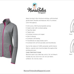 MRI Tech Ladies Jacket Sport Wick Jacket Personalized - Etsy