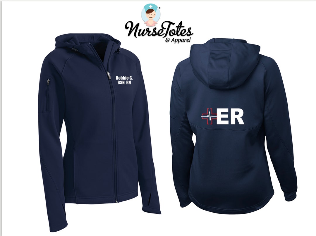 ER Hooded Ladies Full Zip Jacket Mid-weight Tek-fleece Jacket Inside ...