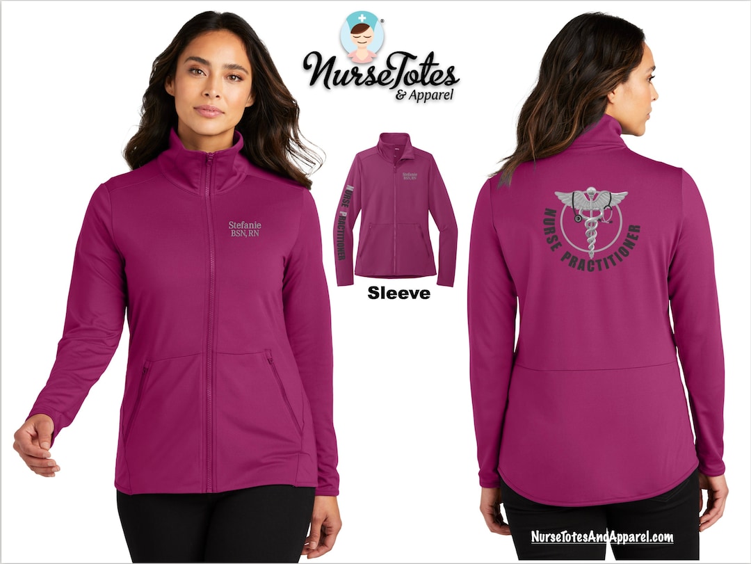 NP Nurse Practitioner Jacket Made to Layer Ladies Fitness Moisture ...
