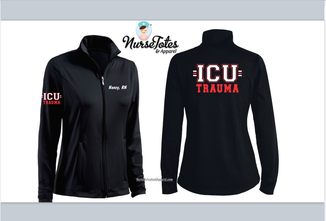 ICU TRAUMA Jacket Medical Team Fitness Jacket Personalized - Etsy