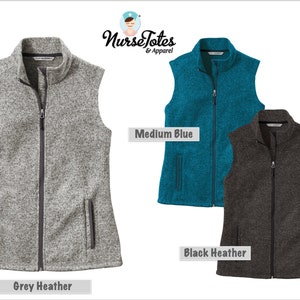 Neonatal ICU NICU Vest Sweater Vest Full Zip Women's Personalized With ...