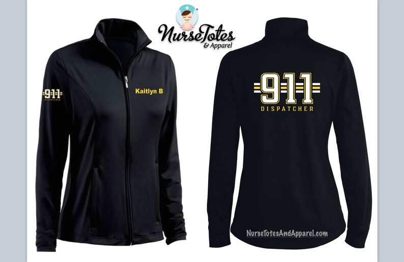 911 Dispatcher Emergency Fitness Jacket Personalized - Etsy