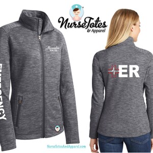 Emergency Nurse Jacket ER Nurse Personalized Nurse Jackets - Etsy