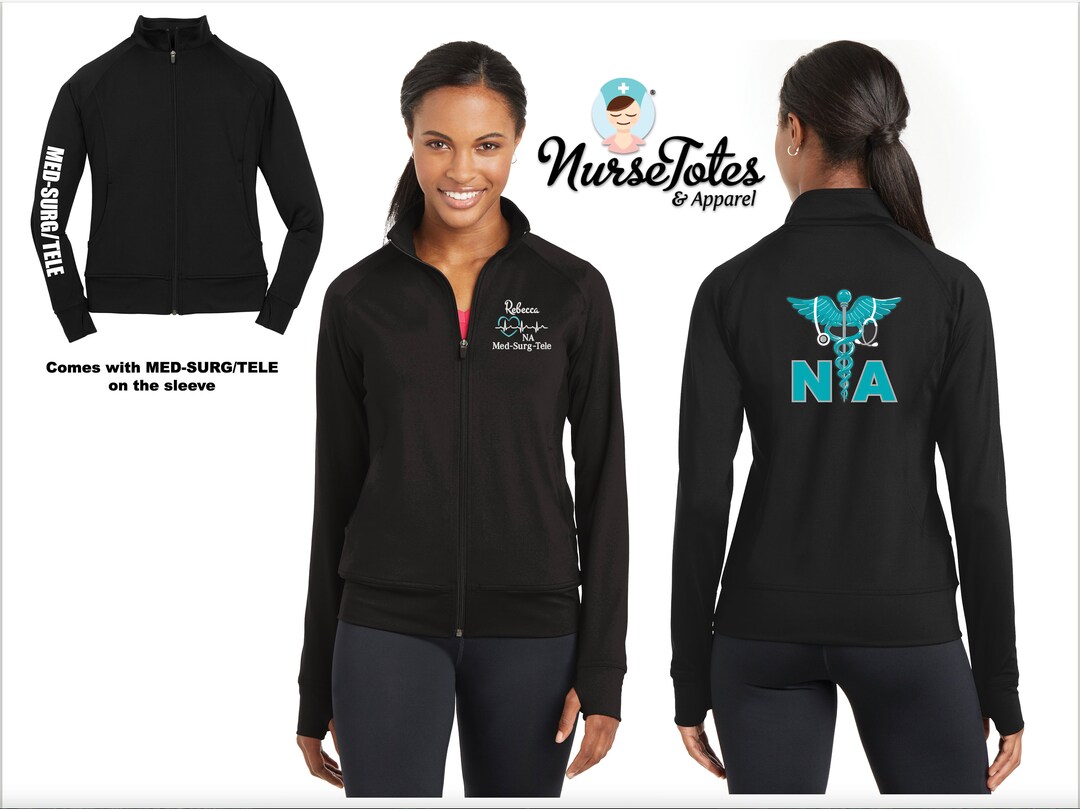 Med-surg-tele Nurse Jacket Custom Color for Back Design Made to Move ...