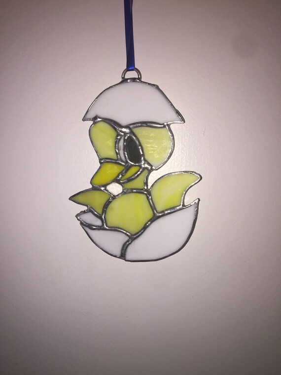 Baby Chick in Stained Glass | Etsy