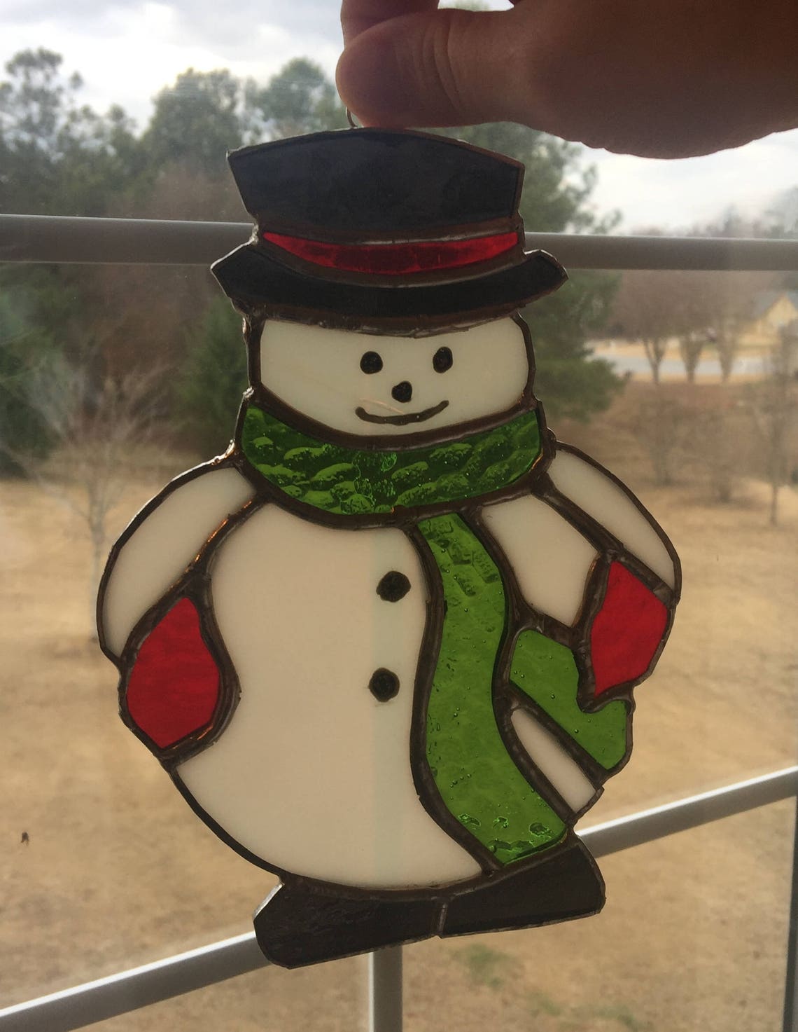 Snowman Sun Catcher - Etsy
