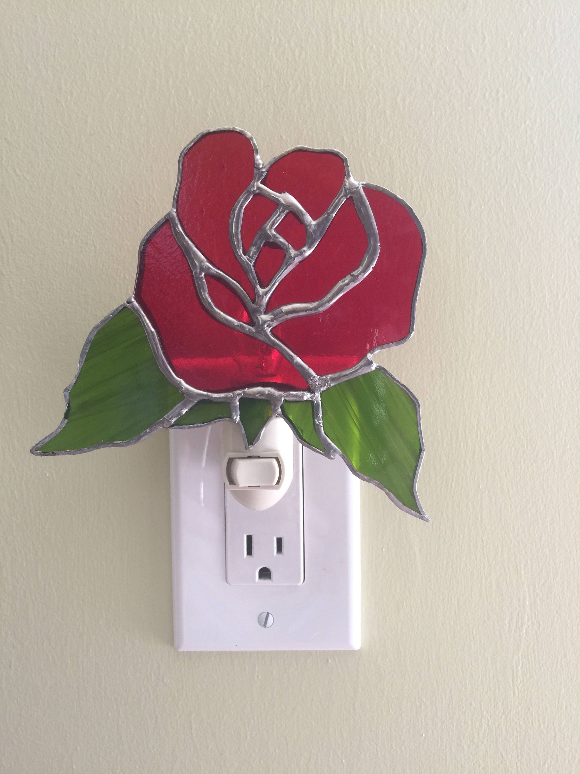 Rose Night Light - Etsy