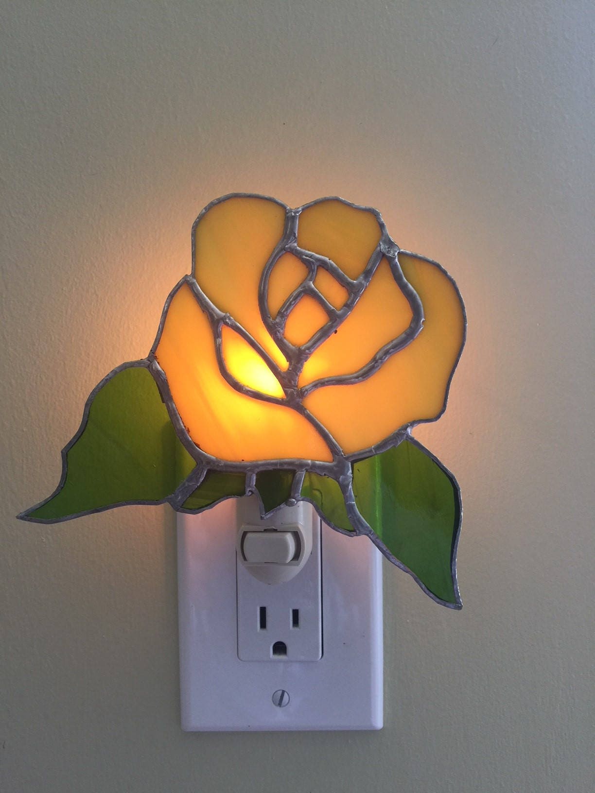 Rose Night Light - Etsy