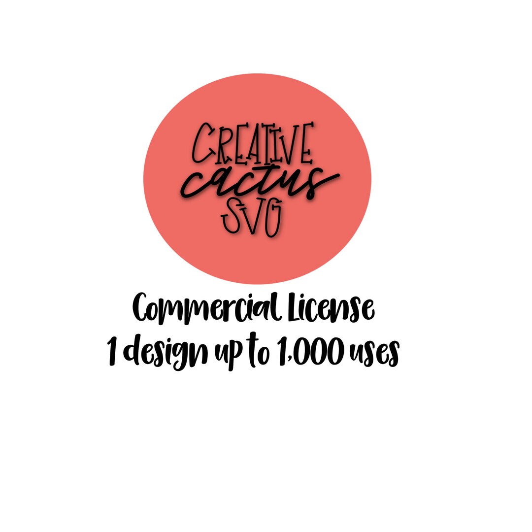 Commercial Use License for 1 SVG Design - Etsy