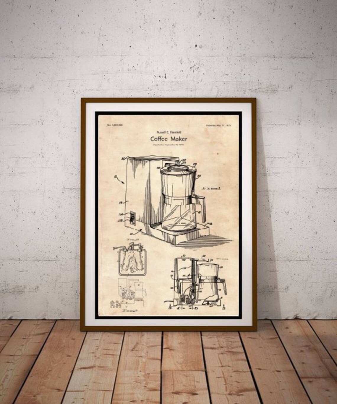 Coffee Maker Patent Poster 1980 Coffee Maker Wall Art Decor - Etsy