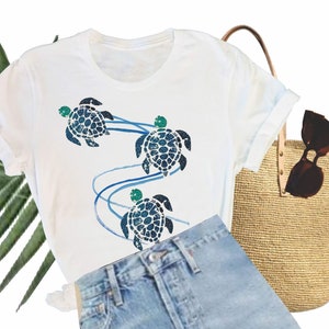 Turtle Beach ~ Women's Turtle Shirt, Women's Turtle Tee, Turtle Tee ...