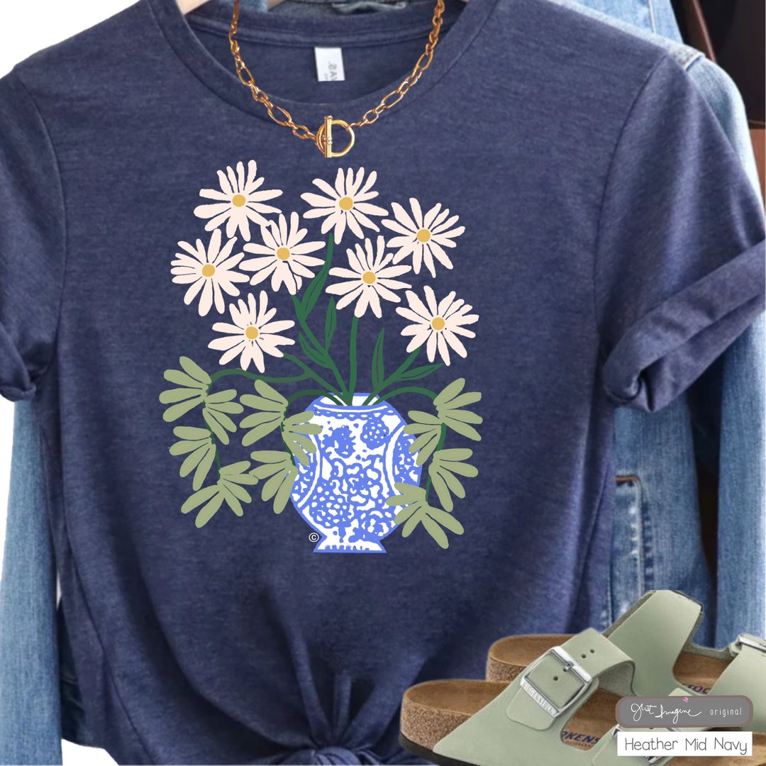 Matisse's Vase ~ Flower Tee Shirt, Botanical Tee, Boho Tee, Wildflower ...