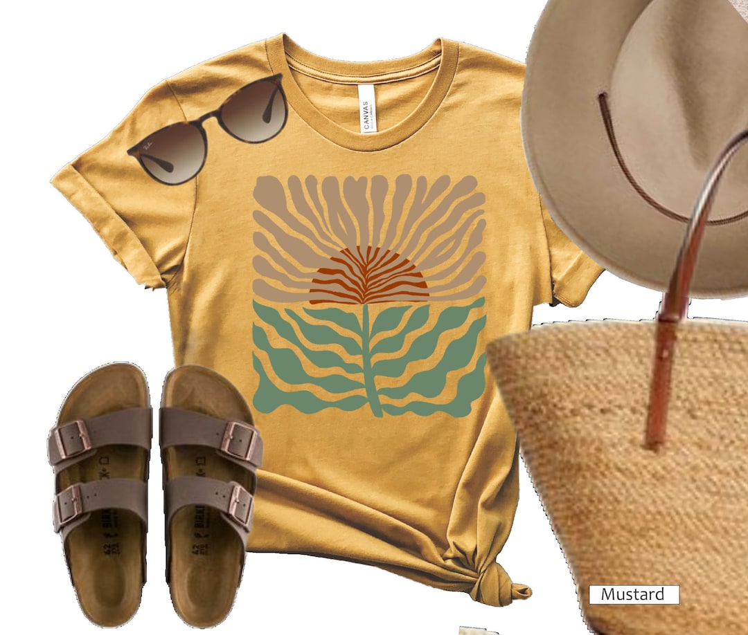 Modern Flora ~ Flower Tee Shirt, Botanical Tee, Boho Tee, Wildflower ...