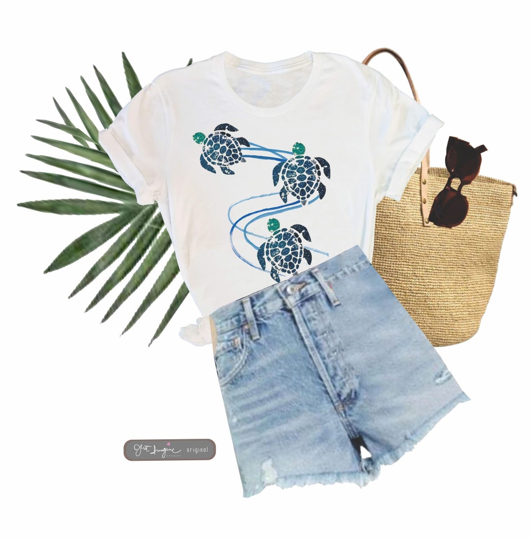 Turtle Beach ~ Women's Turtle Shirt, Women's Turtle Tee, Turtle Tee ...