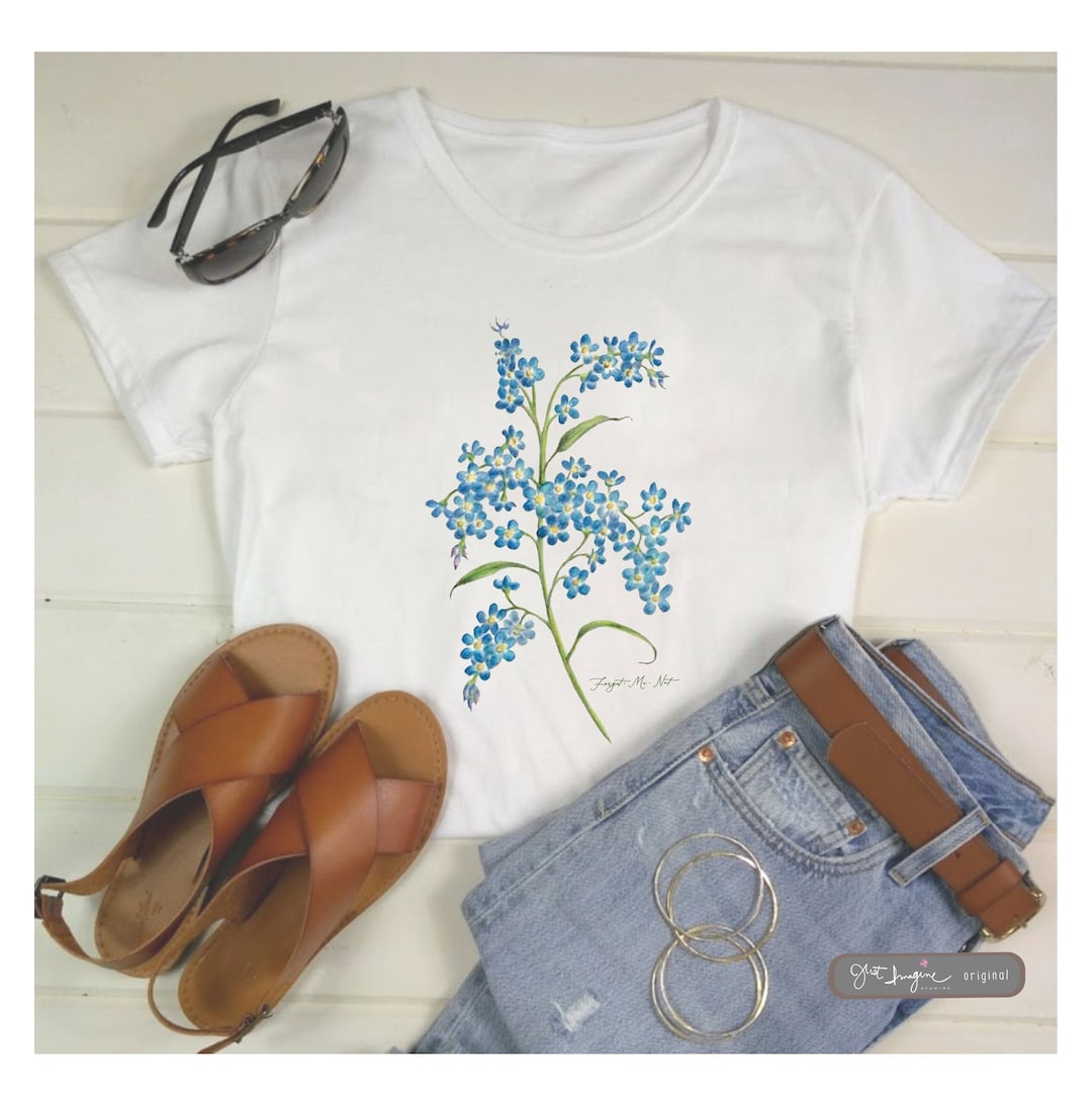 Forget-me-not Shirt: Botanical Wildflower Garden Tee - Etsy