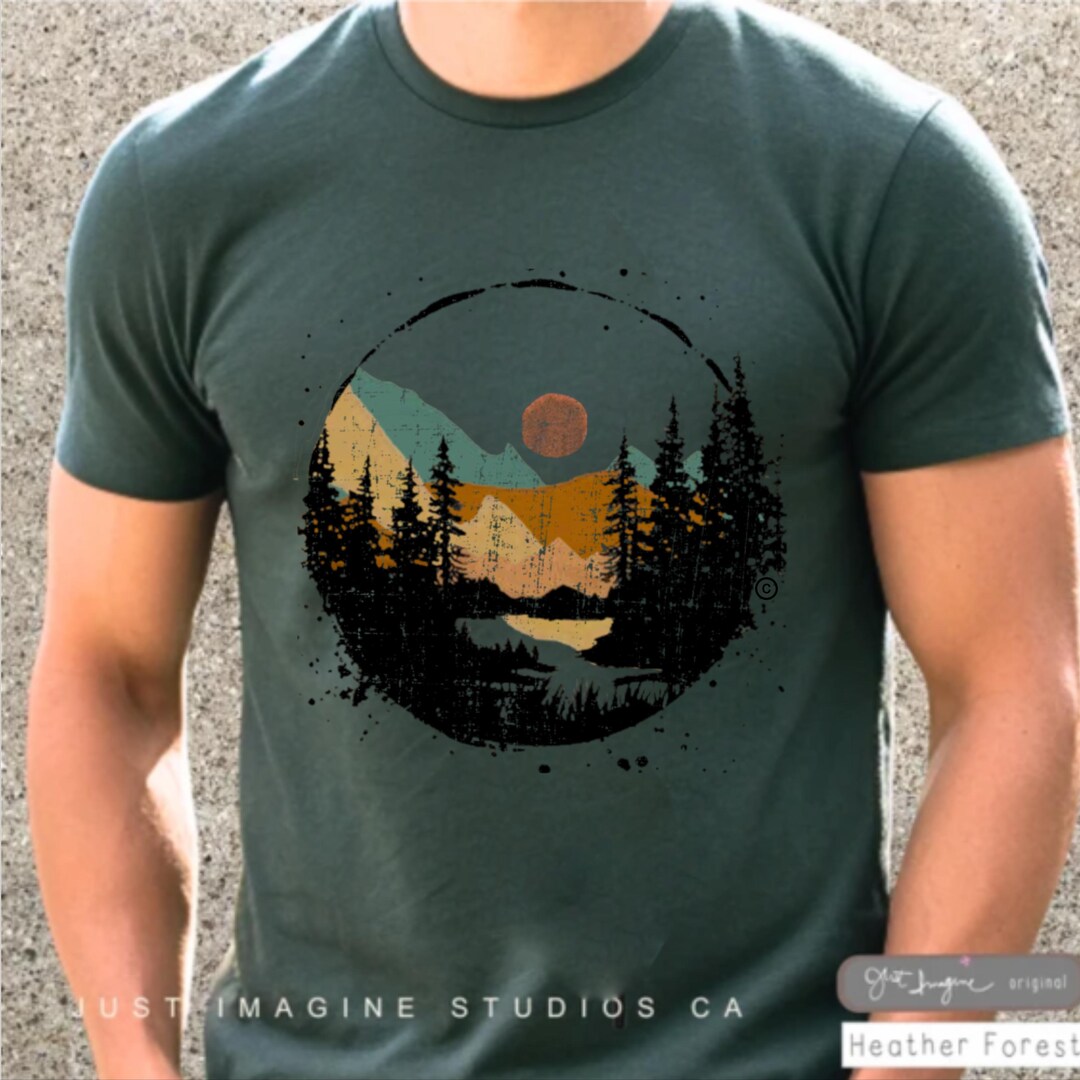 River Run Graphic Tee: Men's Nature Camping T-shirt - Etsy