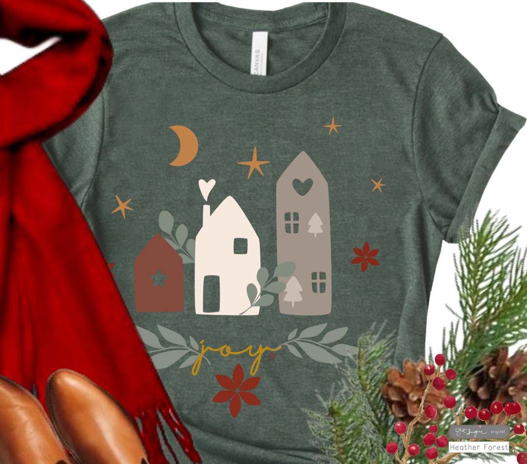 Country Christmas Woman's Holiday Tshirt, Women's Xmas Tee, Winter ...