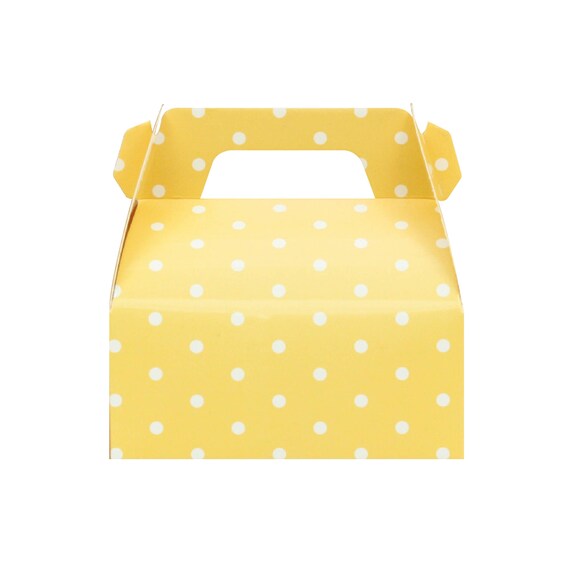 Yellow Polka Dot Gable Boxes Yellow Gable Boxes Candy Bar | Etsy