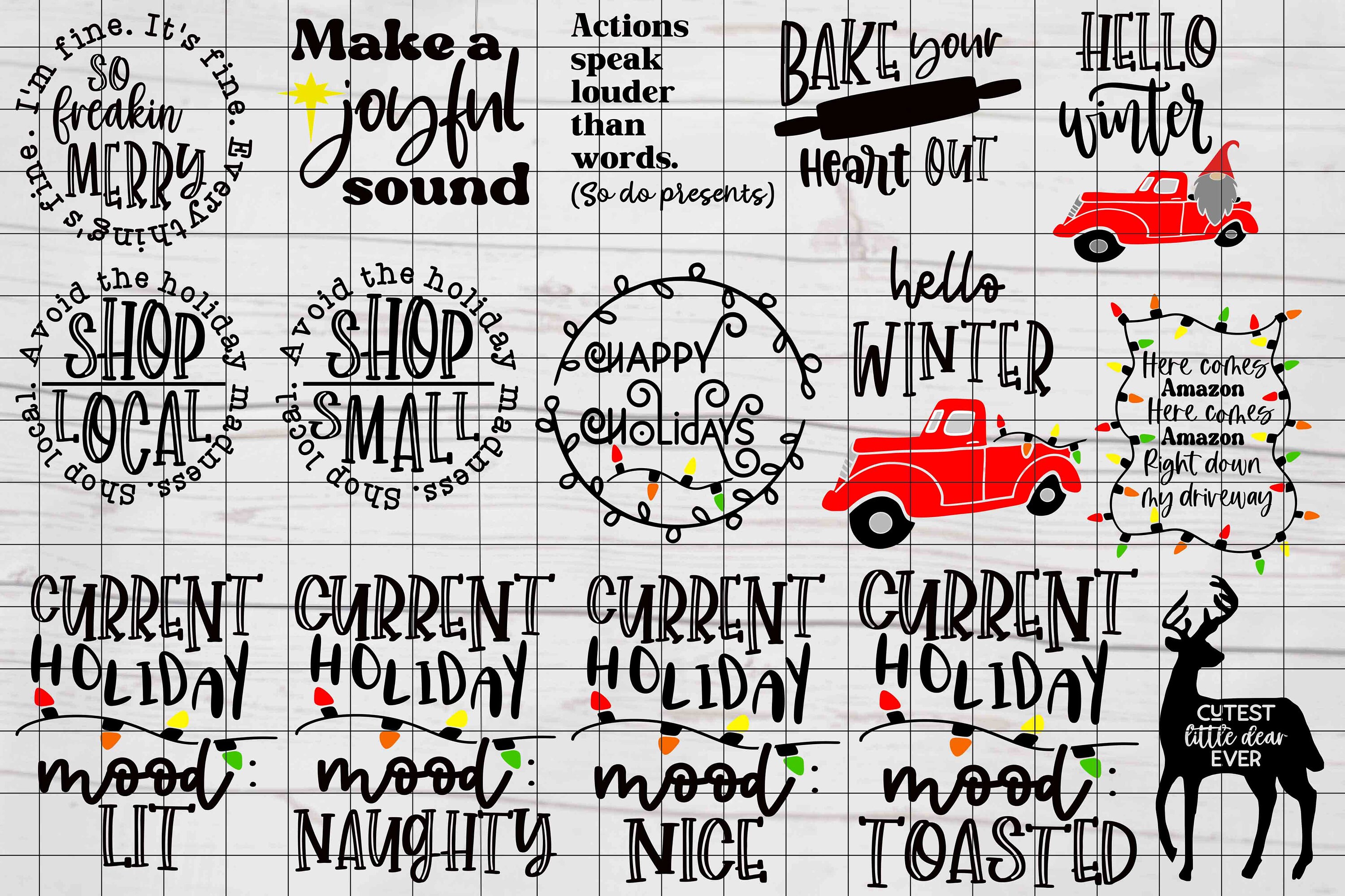 55 New Winter HOLIDAY SVG PNG Files - Etsy