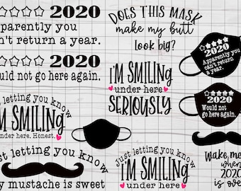 Mask Sayings Svg | Etsy