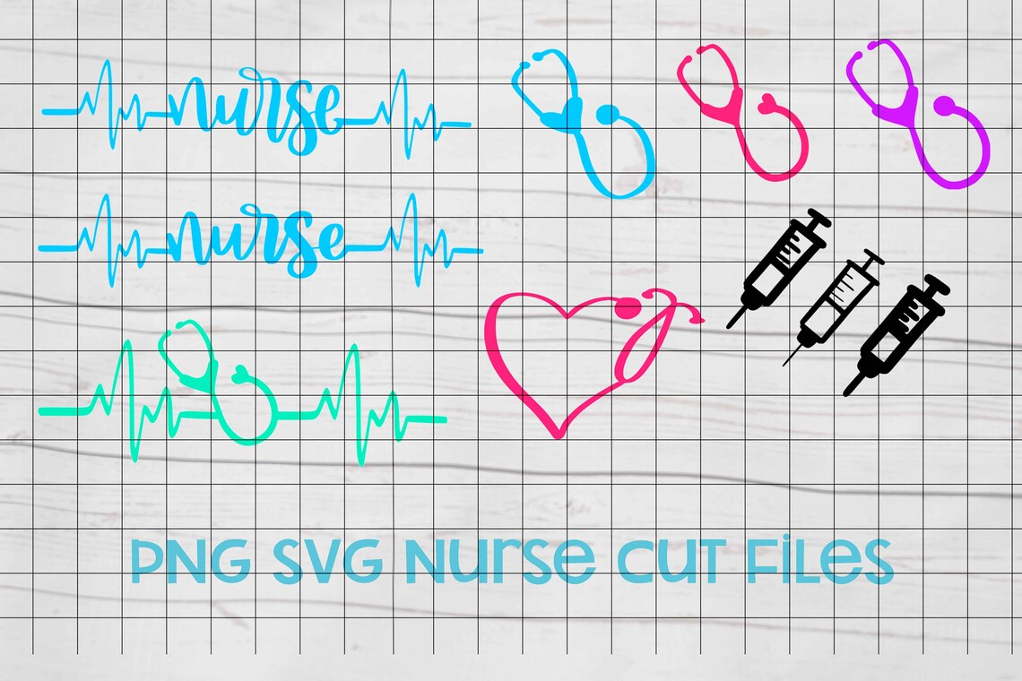 Nurse SVG PNG Vector Bundle - Etsy