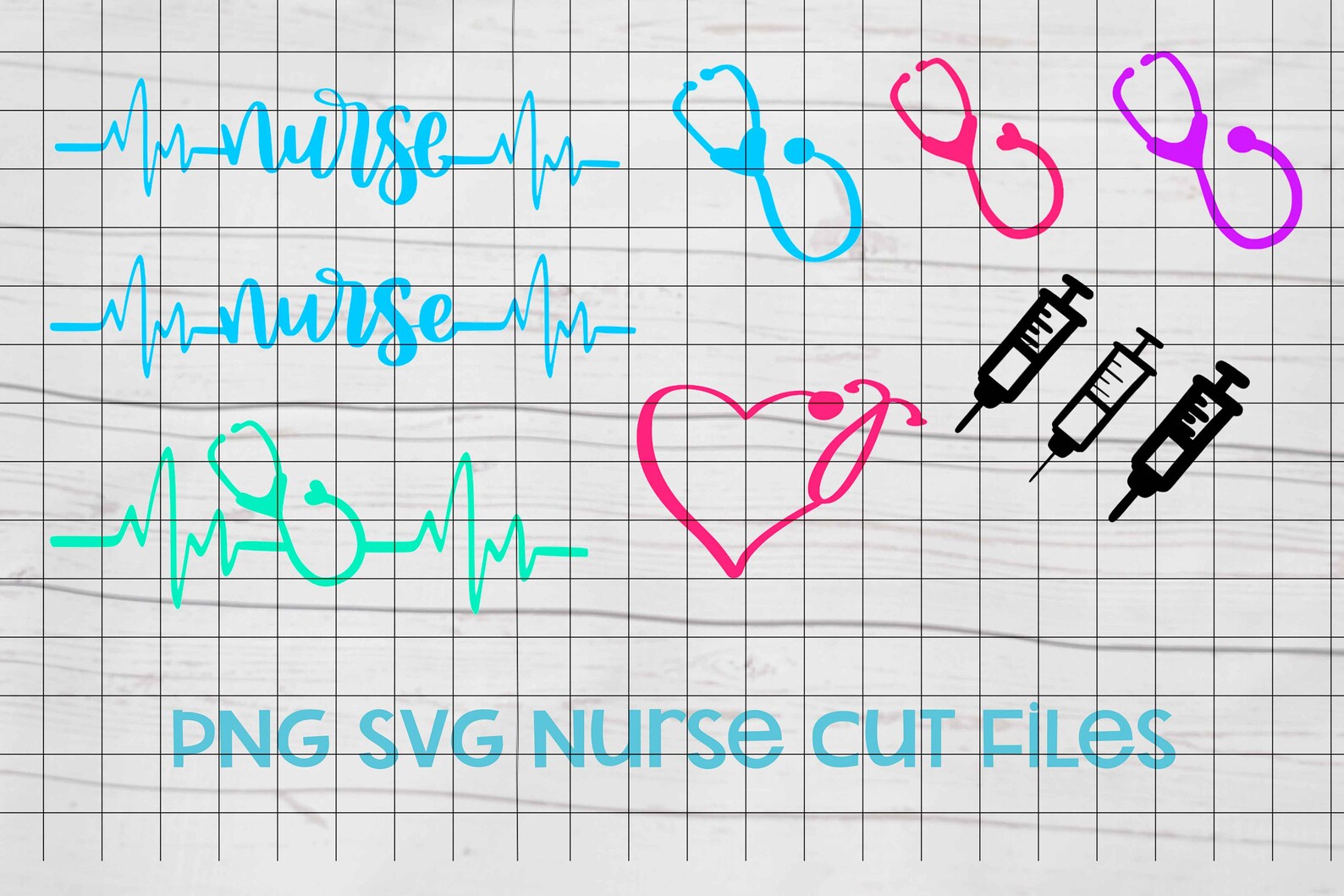 Nurse SVG PNG Vector Bundle - Etsy