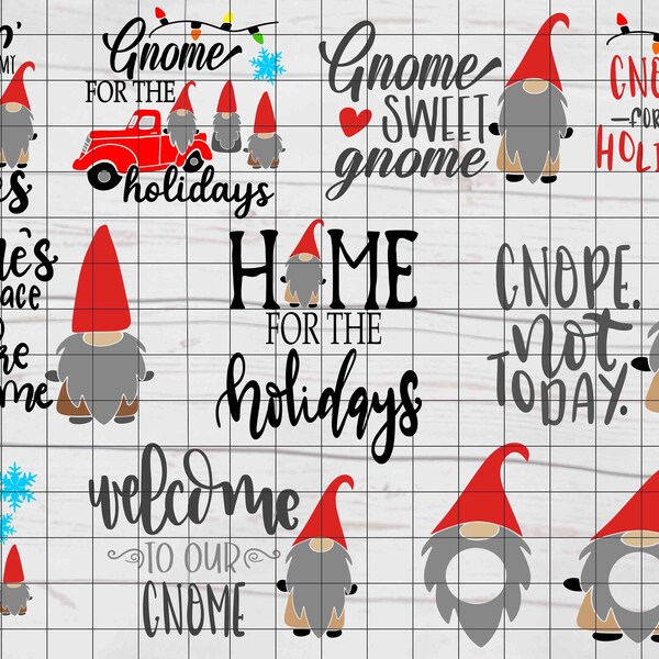 Gnome Place Like Home for the Holidays Svg - Etsy