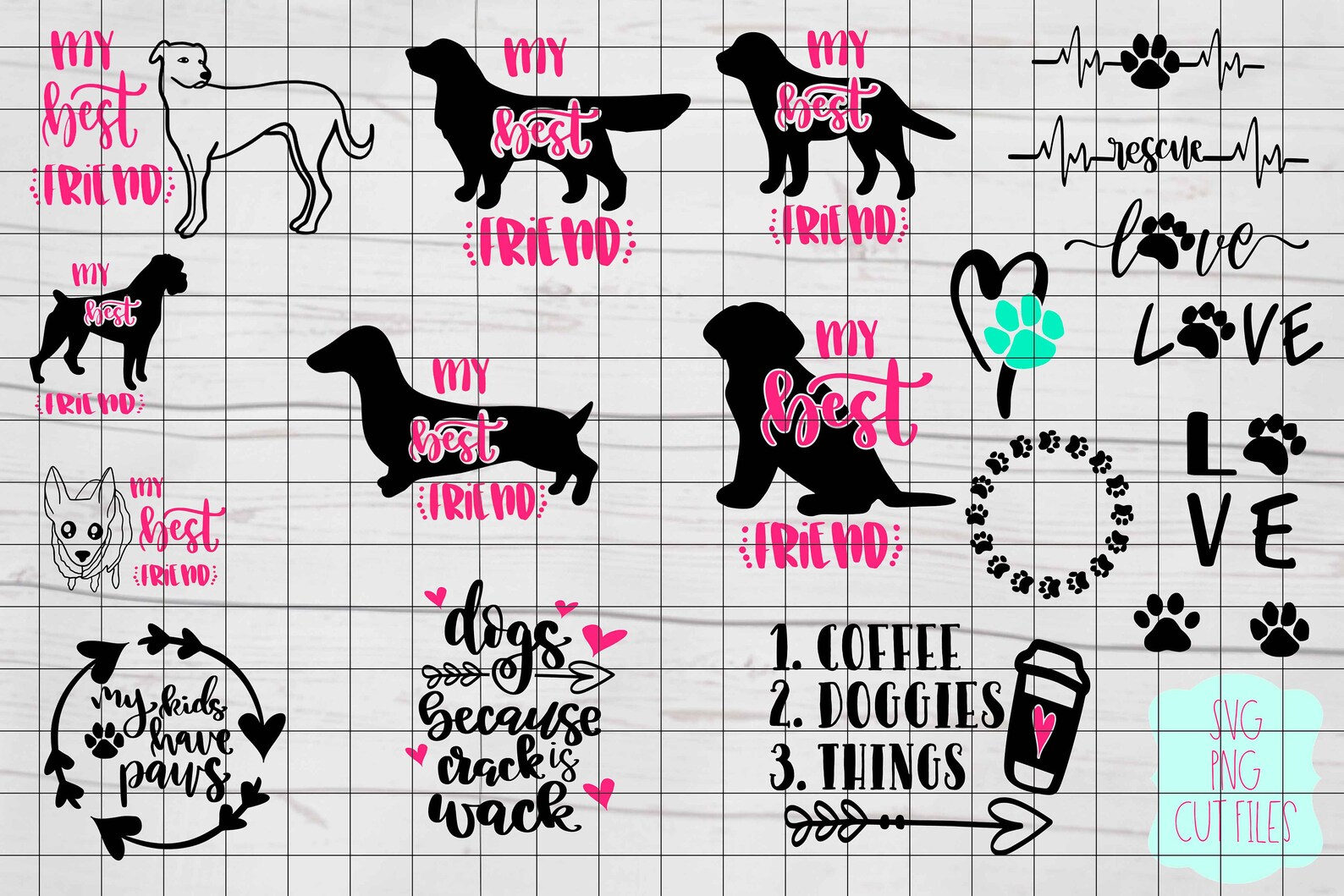 68 Dog Rescue SVG PNG Files BUNDLE - Etsy