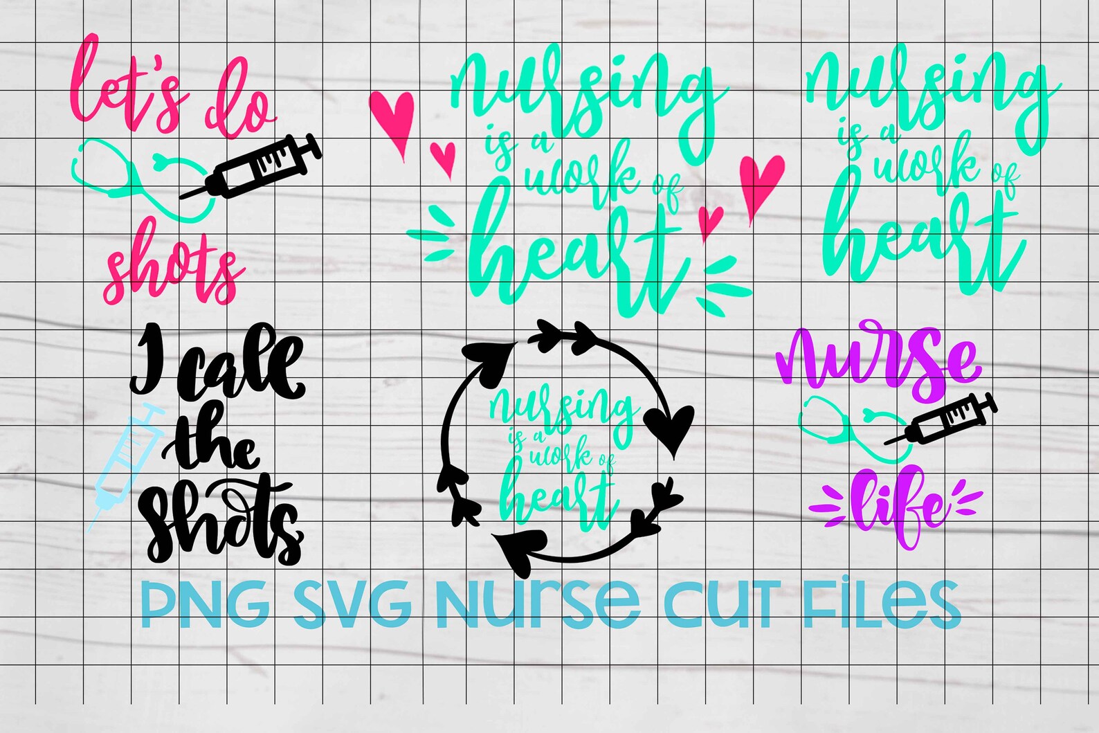 Nurse SVG PNG Vector Bundle - Etsy